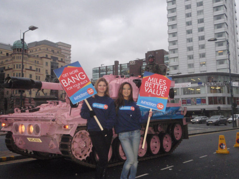 Promotional Tank Hire - Advertise on our London Tank