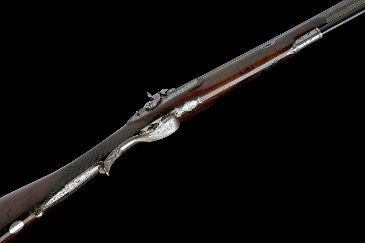GEORGE FULLER, LONDON 16-BORE PERCUSSION SPORTING RIFLE, no visible ...