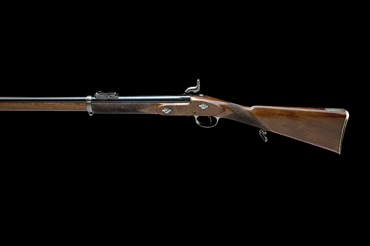SIGNED TOWER, .577 PERCUSSION TWO-BAND VOLUNTEER RIFLE , RETAILED BY G ...