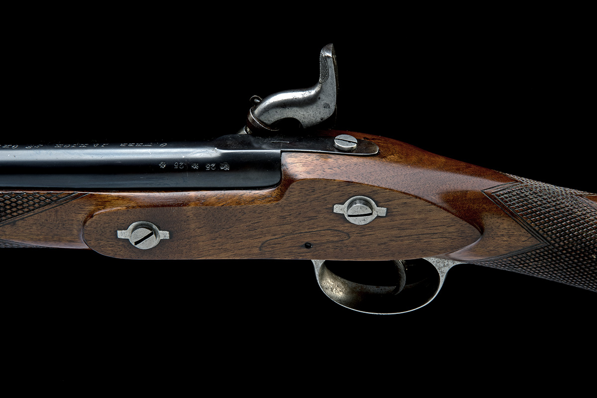 SIGNED TOWER, .577 PERCUSSION TWO-BAND VOLUNTEER RIFLE , RETAILED BY G ...